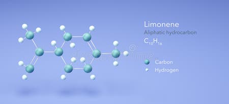 Limonene, Aliphatic Hydrocarbon, Molecular Structures, 3d Model ...
