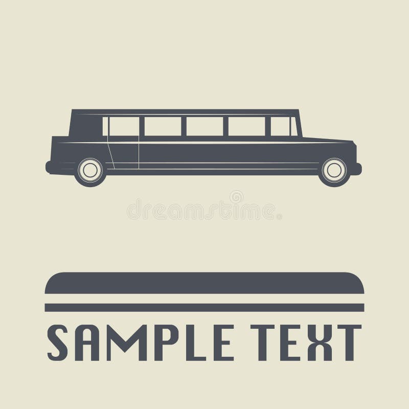 Limousine car icon or sign stock vector. Illustration of icon - 129709206