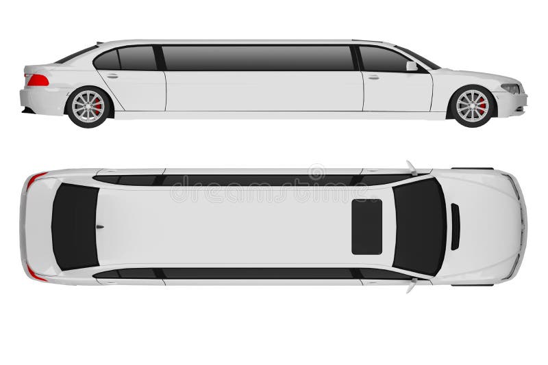 Limousine Isolated on White Stock Illustration - Illustration of travel ...