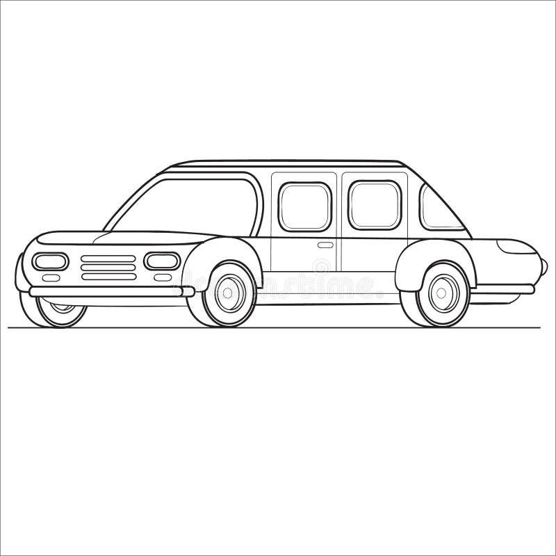 Limousine Illustration Isolated Stock Illustration - Illustration of ...