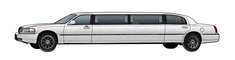 Limousine. Technical draw. stock vector. Illustration of power - 117943695