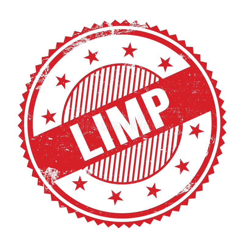 LIMP Text Written on Red Grungy Round Stamp Stock Illustration ...