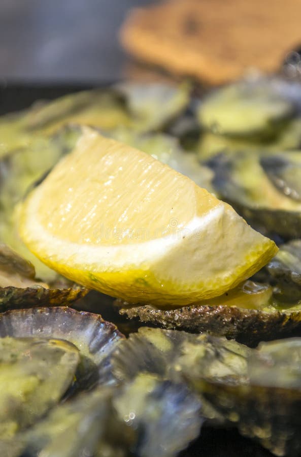 Limpets stock image. Image of baked, nutrition, plate - 105525581