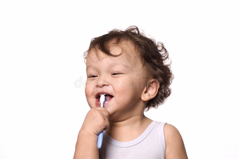 Limpie los dientes. imagen de archivo. Imagen de cara - 3143869