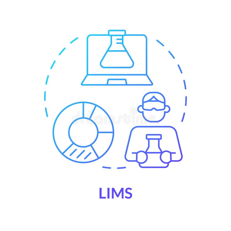 LIMS Blue Gradient Concept Icon Stock Vector - Illustration of ...