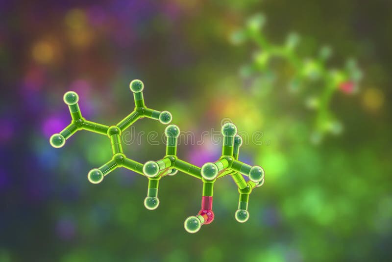 Linalool Molecule, 3D Illustration Stock Illustration - Illustration of ...