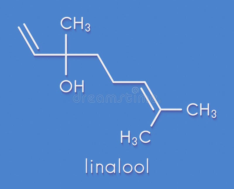 Linalool Scent Molecule. Skeletal Formula. Stock Illustration ...