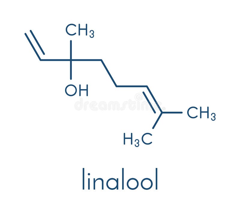 Linalool Scent Molecule. Skeletal Formula. Stock Illustration ...