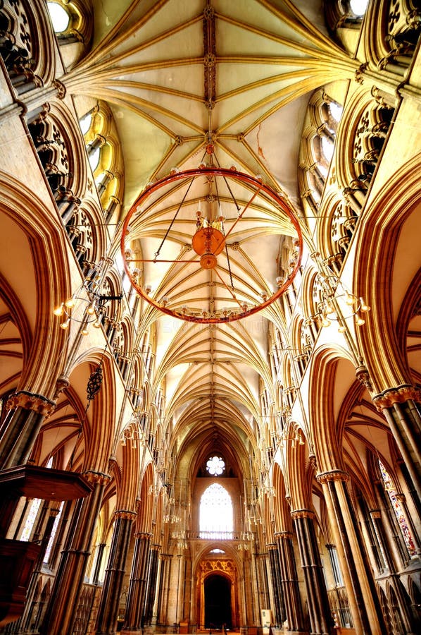 Lincoln Cathedral interior stock photo. Image of european - 53965950