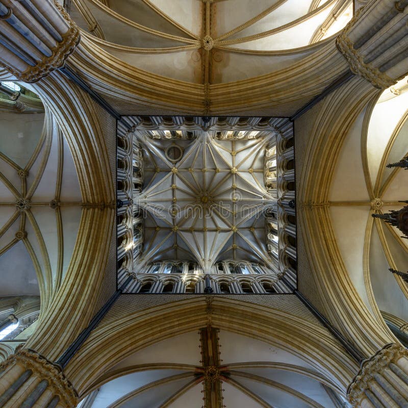 Lincoln Cathedral Tower Ceiling Editorial Stock Photo - Image of europe ...