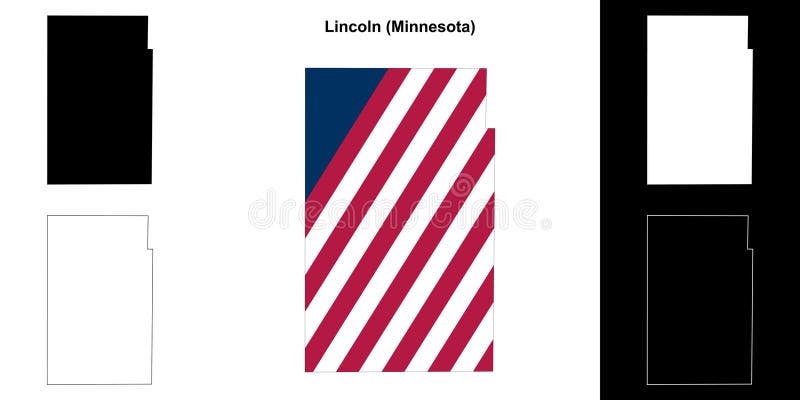 Lincoln outline map stock vector. Illustration of shape - 323977126