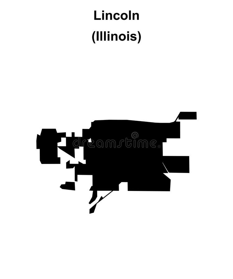 Lincoln outline map stock vector. Illustration of detailed - 357276805