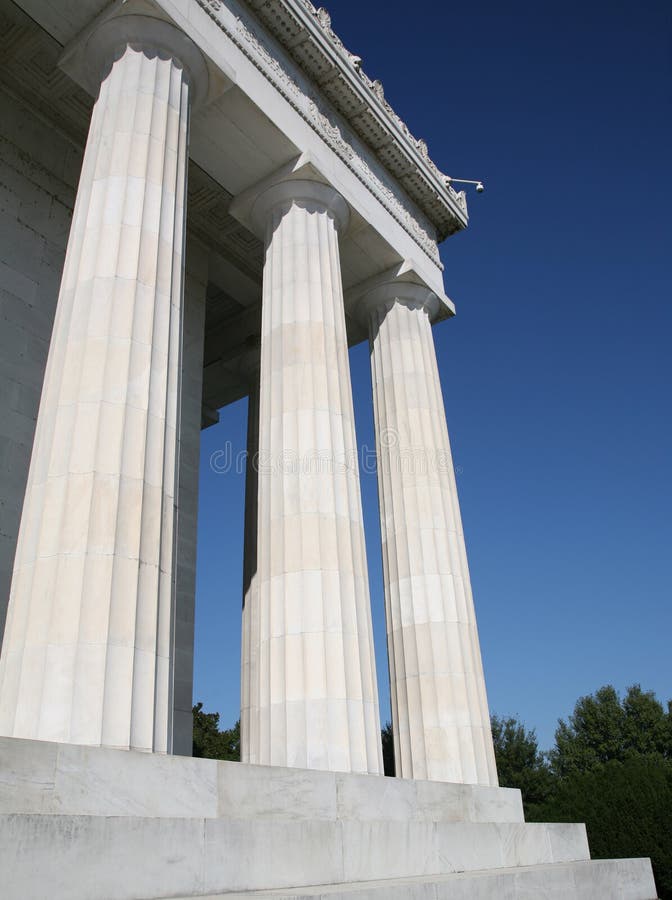 Lincoln Memorial Columns stock photo. Image of history - 3473758