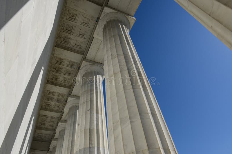 Lincoln Memorial Pillars stock image. Image of memorial - 38381601