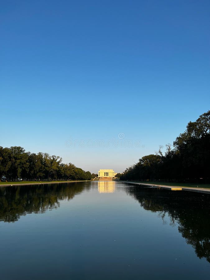 Lincoln Memorial Reflecting Pool in Washington DC Stock Photo - Image ...