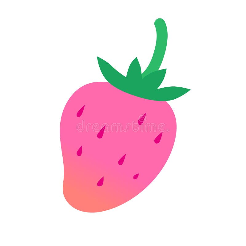 Linda Fresa Rosa. Vector Aislado Sobre Blanco. Ilustración del Vector ...