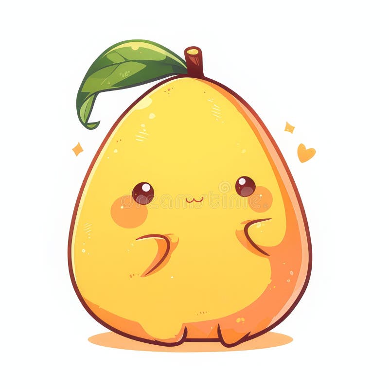 Linda Mascota De Mango Aislada En Un Fondo Blanco Stock de ilustración ...
