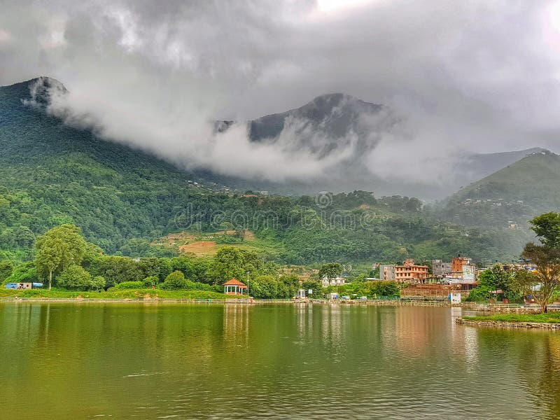 Taudaha Lake Naag Pokhari Lalitpur Nepal Foto de Stock - Imagem de ...