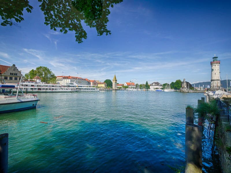 Lindau Summer Lake Constance Germany Stock Photo - Image of harbor ...
