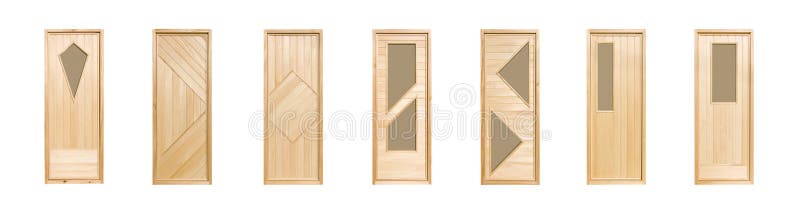 Linden doors isolated stock image. Image of hardwood - 22810191