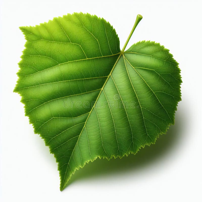 Linden Leaf a Medium Sized Leaf with a Heart Shaped Form an a Stock ...