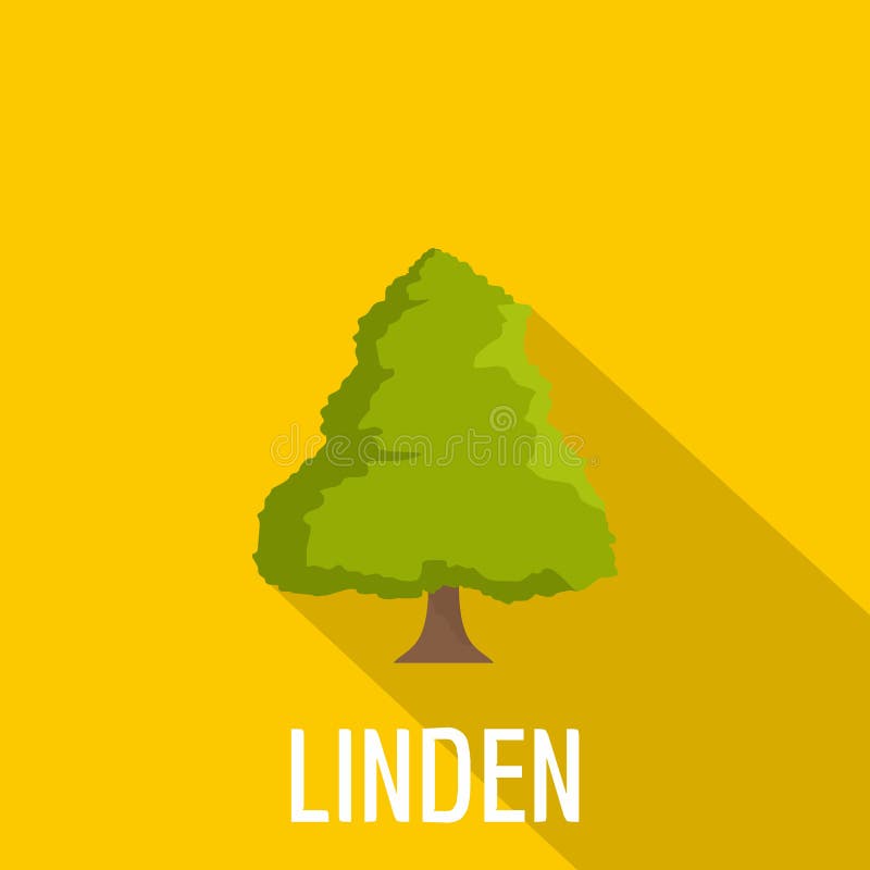 Linden Tree Icon, Flat Style Stock Vector - Illustration of environment ...