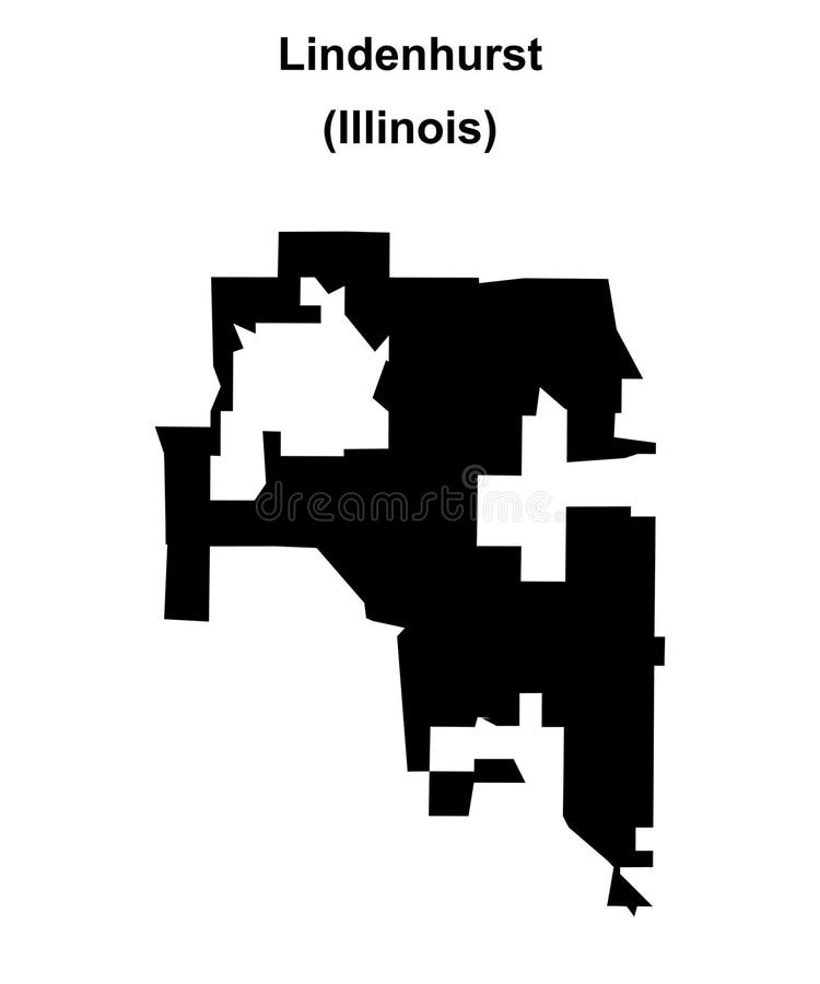 Lindenhurst outline map stock vector. Illustration of icon - 357276849