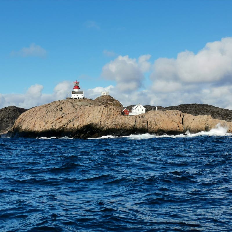 Lindesnes Lighthouse in the Most South of Norway Stock Photo - Image of ...