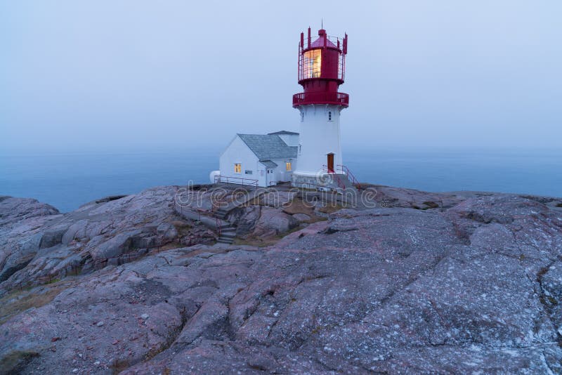 Lindesnes Lighthouse in Norway Stock Photo - Image of landmark ...