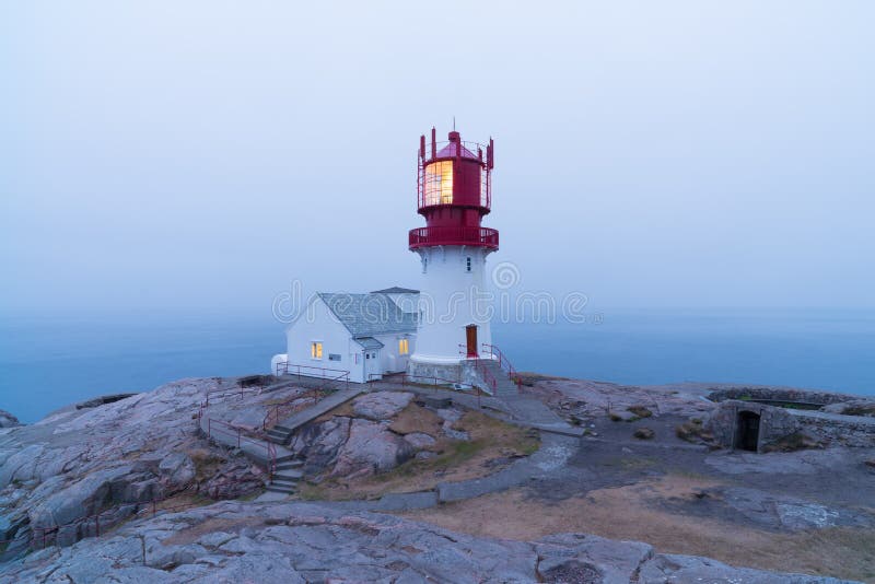 Lindesnes Lighthouse in Norway Stock Photo - Image of landmark ...