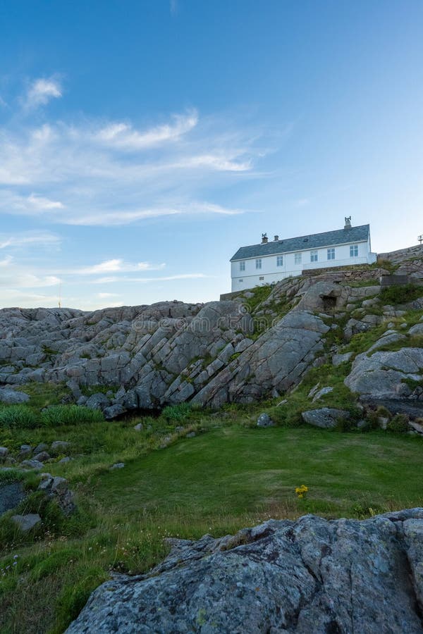 Cliffs Around the Lighthouse Station at Lindesnes.. Editorial Photo ...