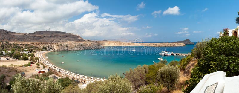 Lindos stock photo. Image of rhodes, recreation, rock - 23584814