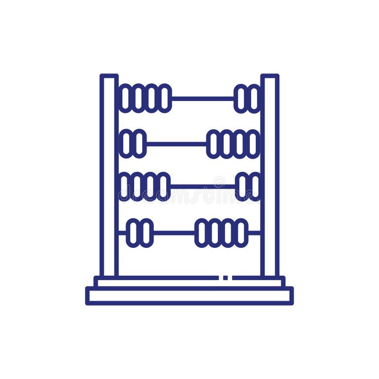 Line Abacus Icon for Counting and Learning Math Stock Vector ...