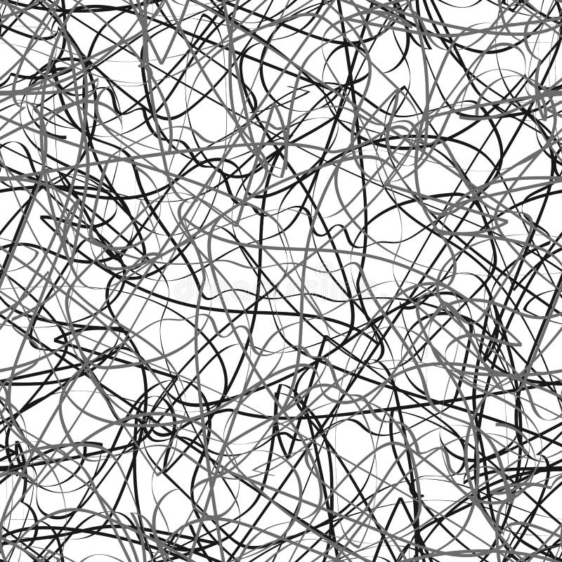 Line Abstract Seamless Pattern with Hand Drawn Lines. Wavy Striped ...