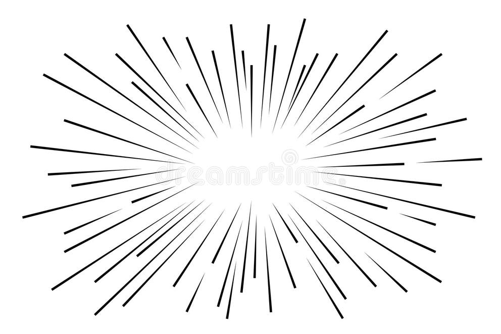 Line Action Comic Effect, Explosive Force, Concentration Line Burst ...