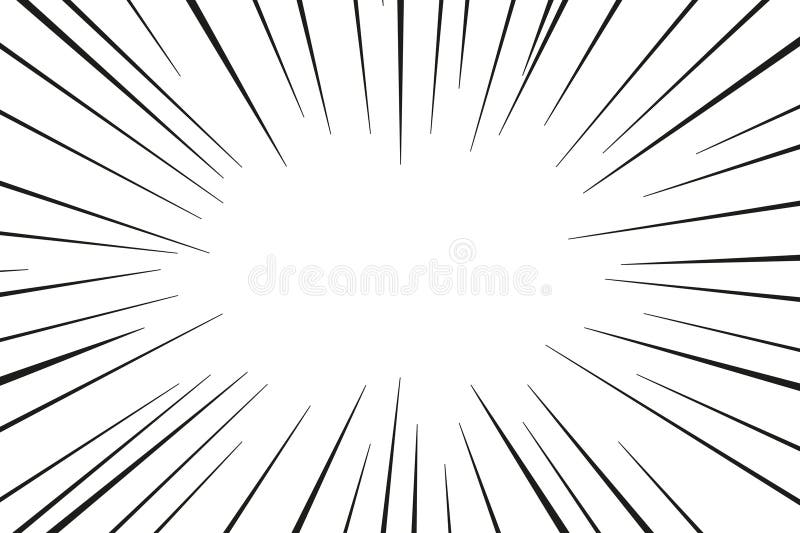 Line Action Comic Effect, Explosive Force, Concentration Line Burst ...