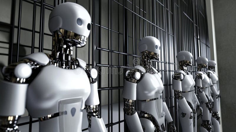 Advanced Androids in a Futuristic Robot Prison during a Productive ...