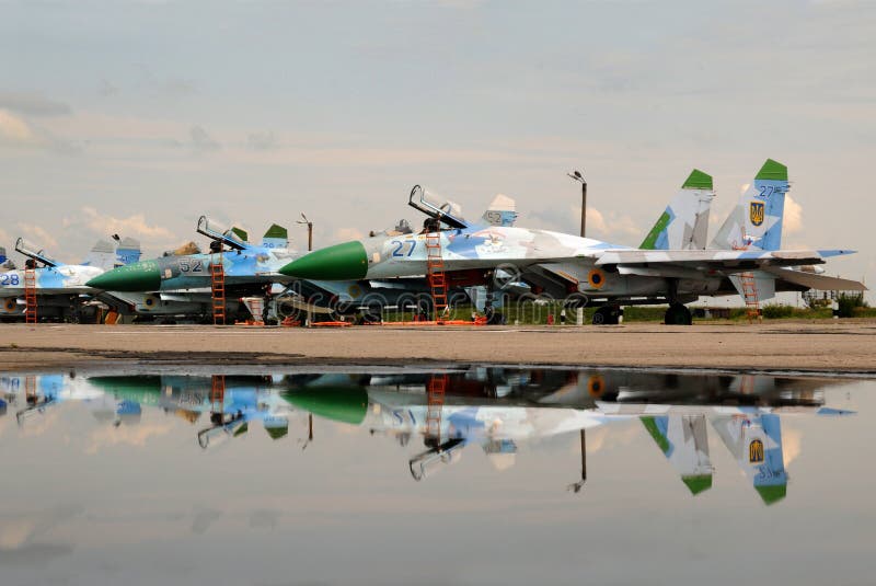 Line aircraft Sukhoi Su-27 editorial image. Image of airforce - 49799915