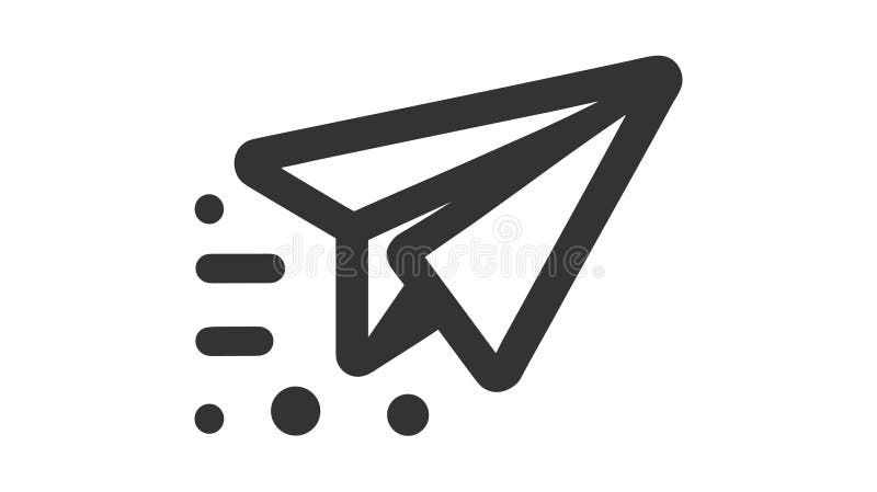 Line Airplane Icon. Simple Vector Icon of a Plane Isolated on White ...