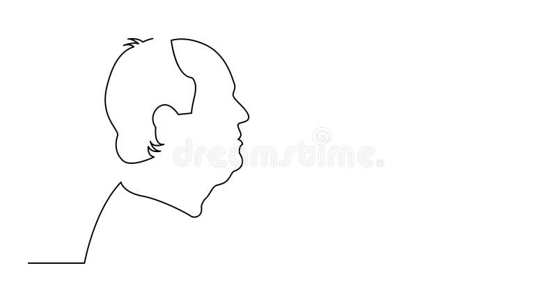 Line Animation of Man Profile View Stock Video - Video of businessman ...