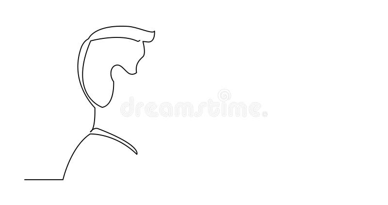 Line Animation of Man Profile View Stock Video - Video of businessman ...