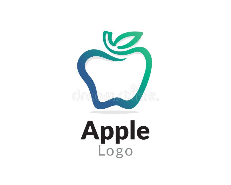 Line Apple Art Logo Design Inspiration Stock Vector - Illustration of ...