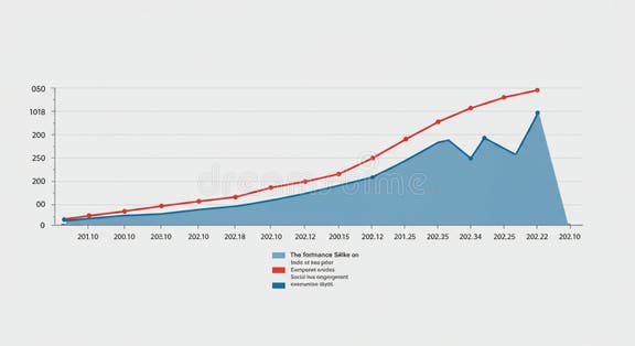 A Line and Area Chart Visualizes Data Trends Over Time. the X-axis ...