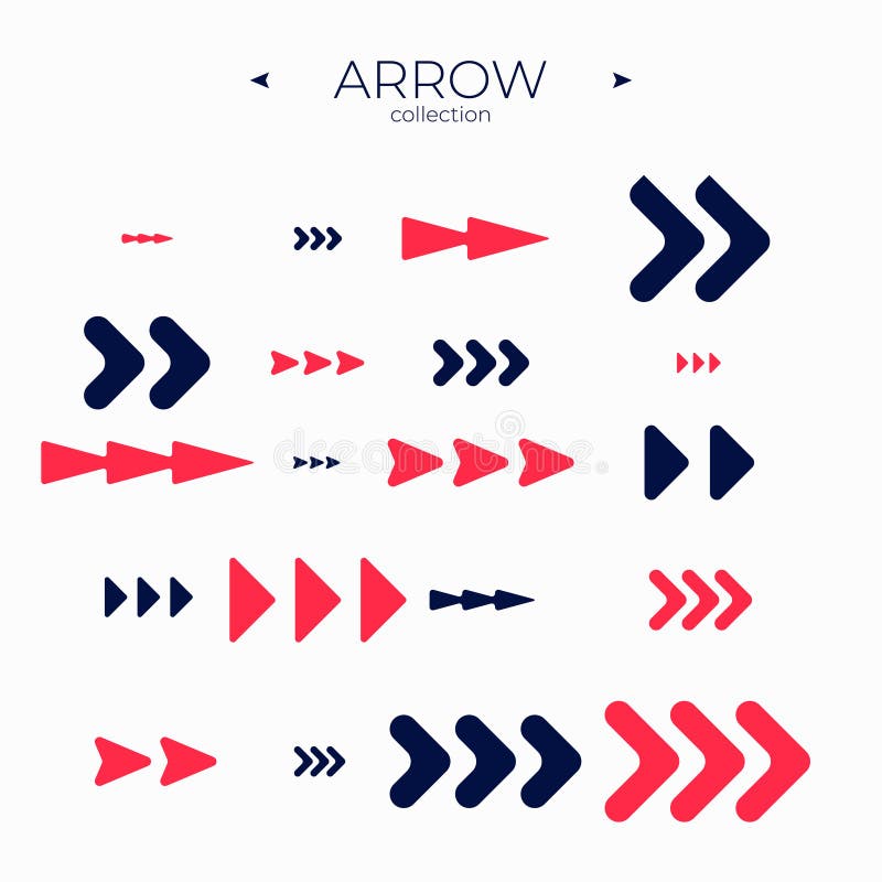 Line Arrow Icon Set. Line Icons Collection. Modern Vector Symbols. Stock Vector - Illustration ...