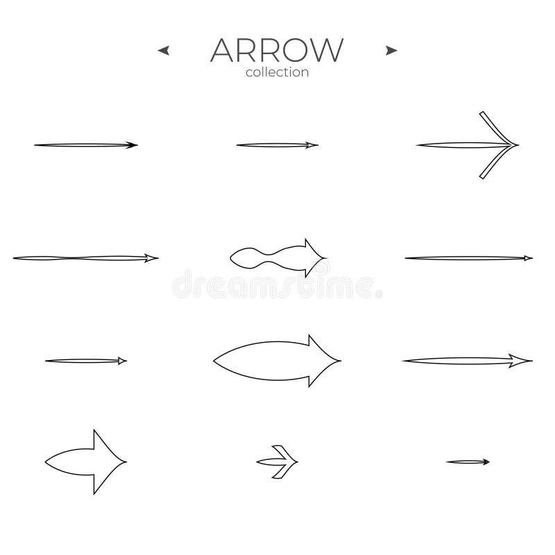 Line Arrow Icon Set. Line Icons Collection. Modern Vector Symbols ... Line Arrow Icon Set. Line Icons Collection. Modern Vector Symbols ...