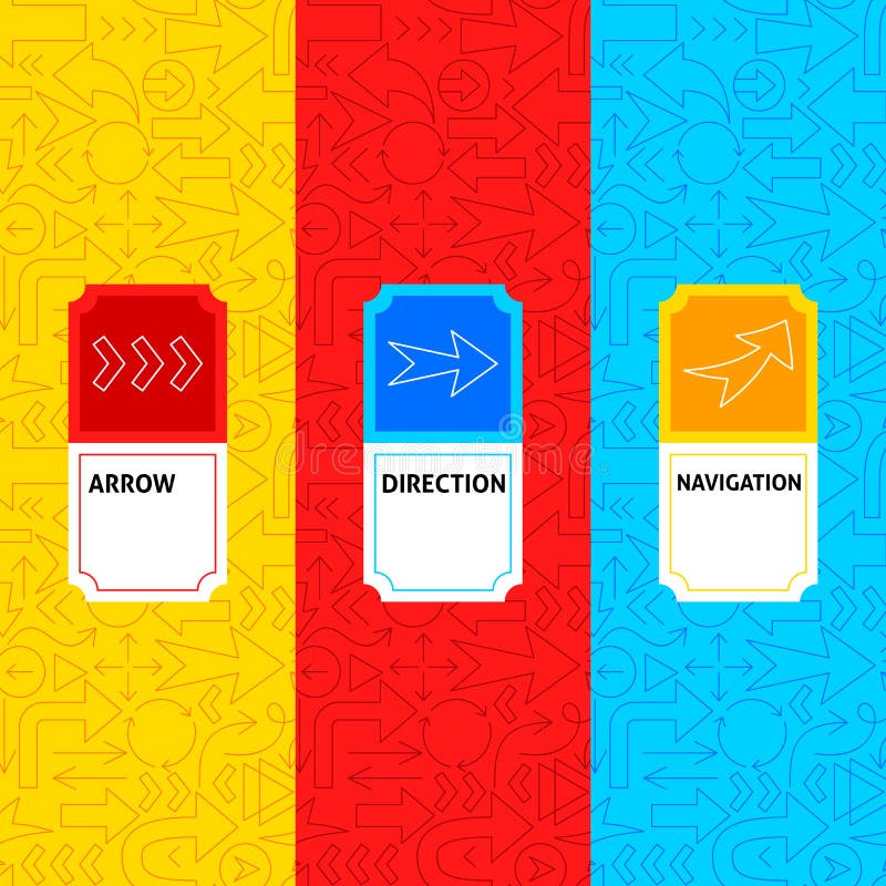 Line Arrow Package Labels stock vector. Illustration of design - 169088118