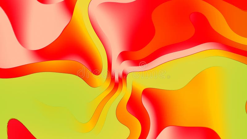 Line Art Abstract Digital Loop Animation Colored Wave Flow Design ...
