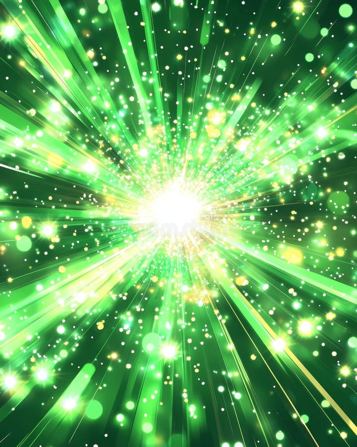Line Art Background with an Abstract Green Starburst Explosion Stock ...