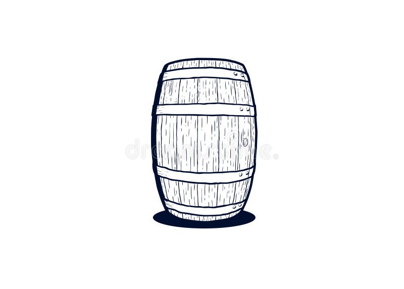 Line Art Barrel Vector stock vector. Illustration of container - 211809022