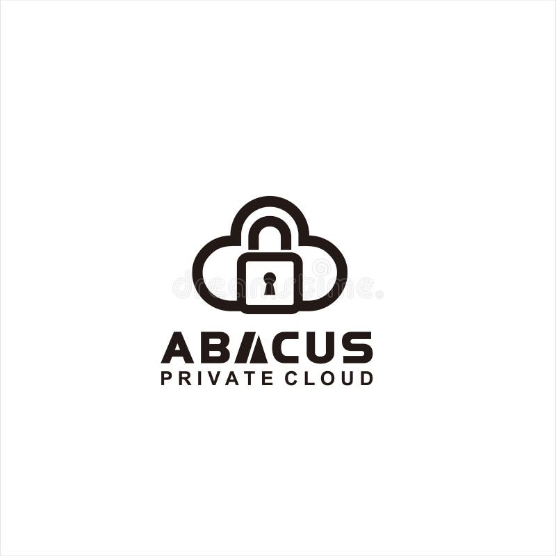Private Secure Cloud Logo Design Stock Vector - Illustration of flat ...